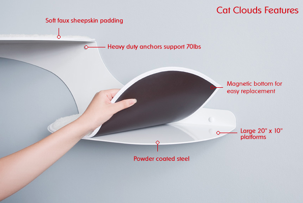 The Refined Feline Cat Clouds Cat Shelf Review - Kitty Loaf